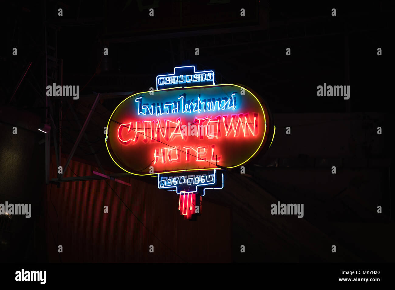 BANGKOK,THAILAND-JANUARY 20,2018: Sign for the Chinatown hotel in ...