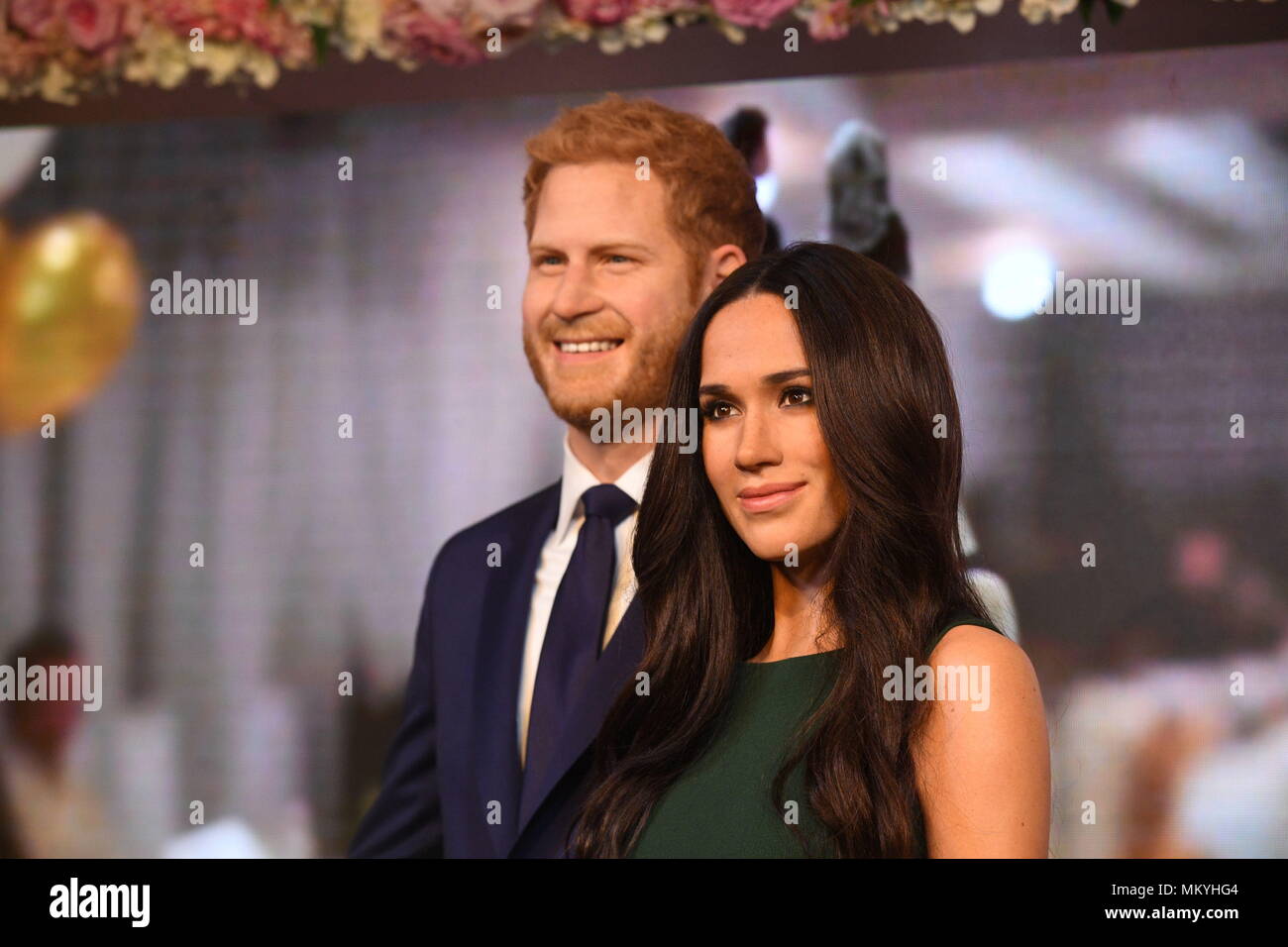 Meghan Markle's wax figure is unveiled alongside Prince Harry's at ...