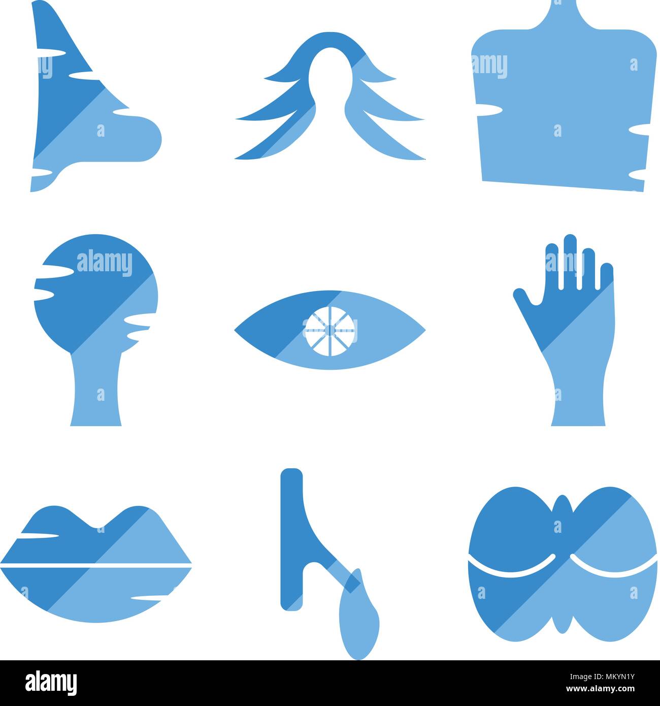 Female profile ear Stock Vector Images - Alamy