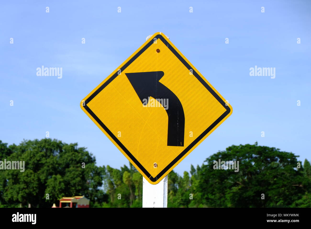 Traffic symbol for curved road ahead hi-res stock photography and ...