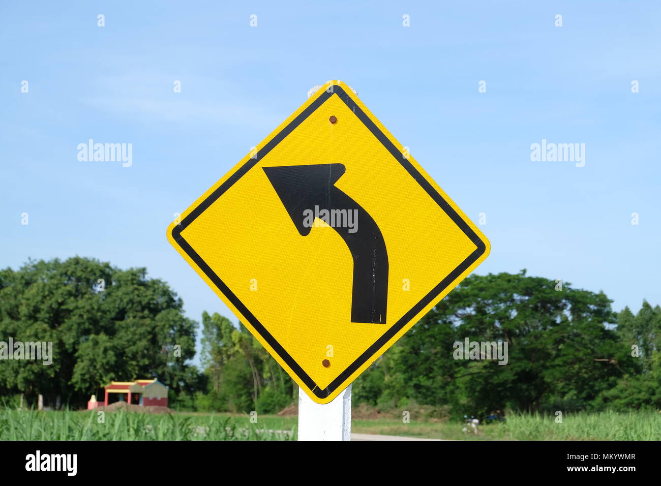 left curved arrow symbol traffic Stock Photo - Alamy