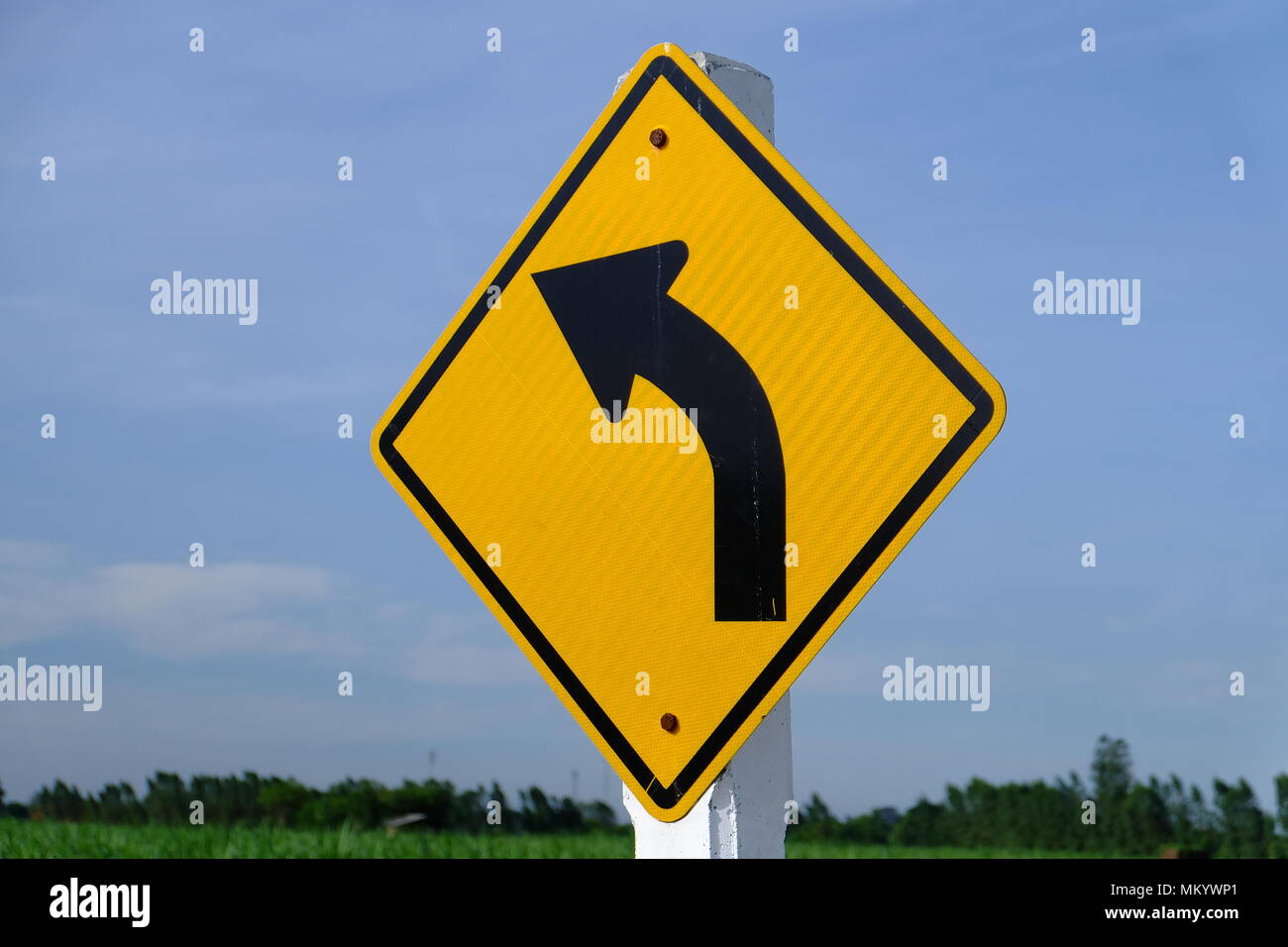 left curved arrow symbol traffic Stock Photo - Alamy
