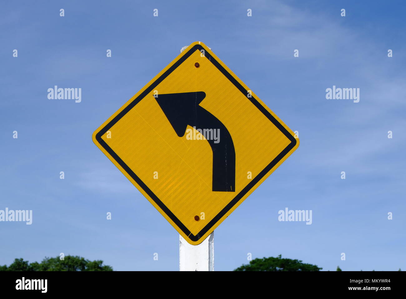 left curved arrow symbol traffic Stock Photo - Alamy