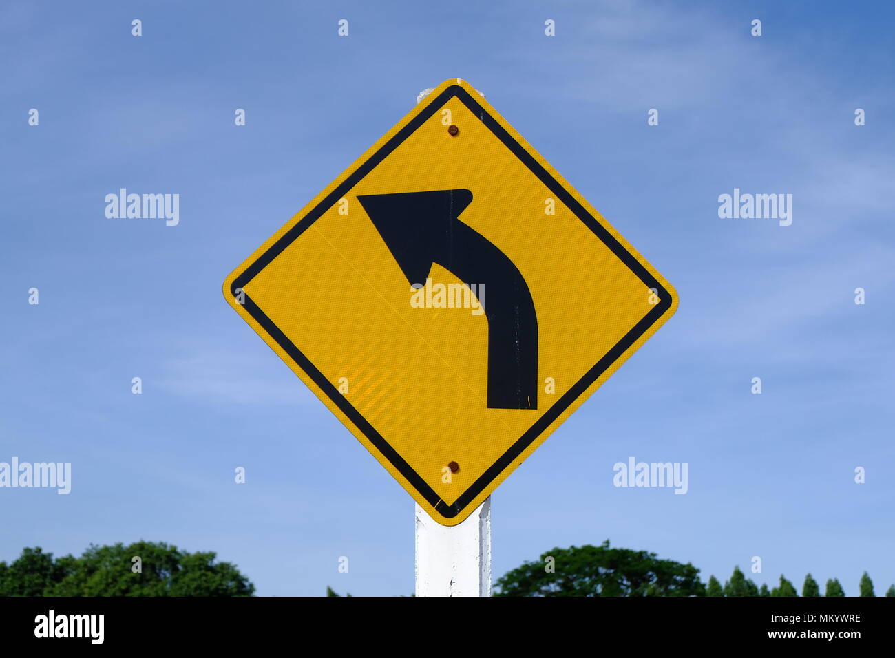 left curved arrow symbol traffic Stock Photo - Alamy