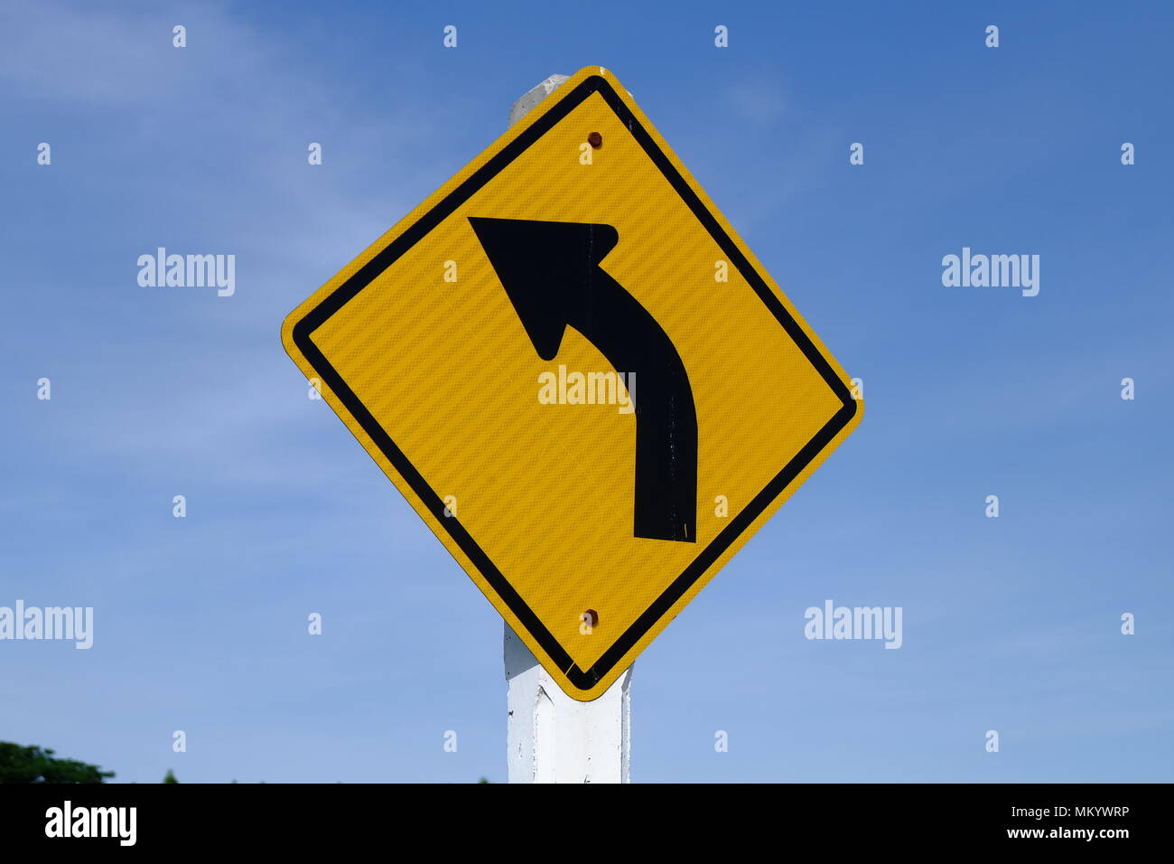 left curved arrow symbol traffic Stock Photo - Alamy