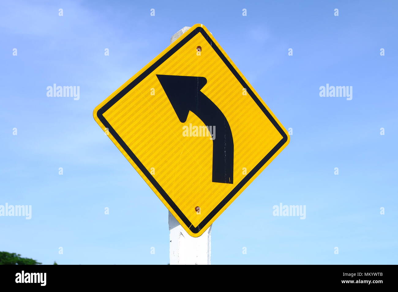 left curved arrow symbol traffic Stock Photo - Alamy
