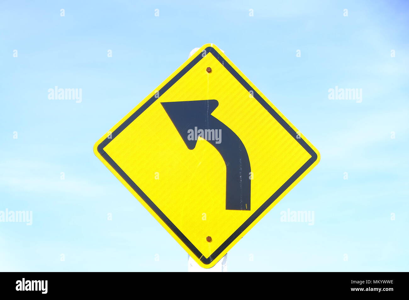 left curved arrow symbol traffic Stock Photo - Alamy