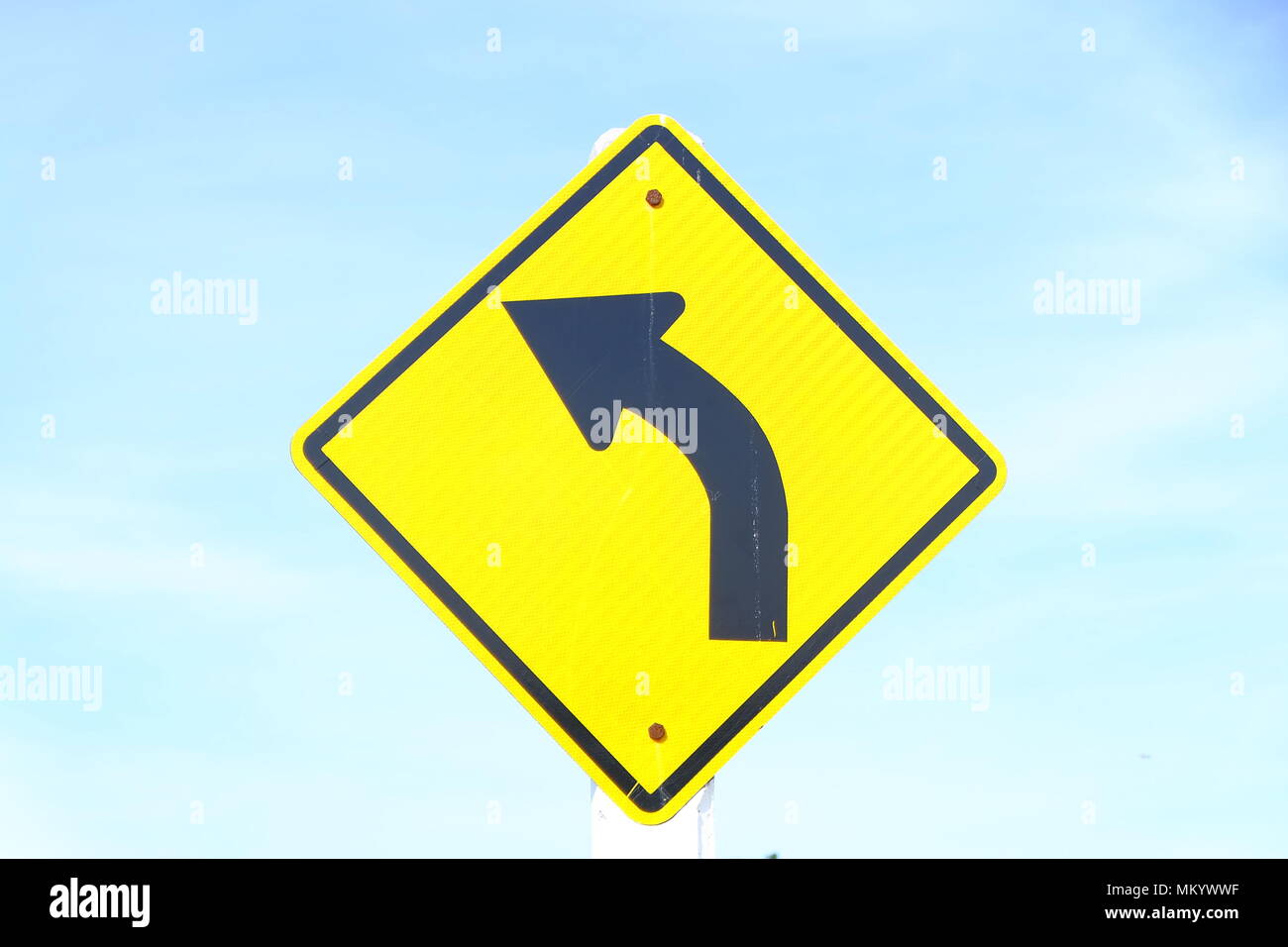 left curved arrow symbol traffic Stock Photo - Alamy