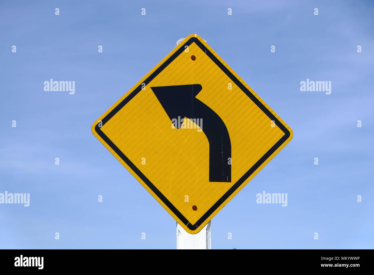 left curved arrow symbol traffic Stock Photo - Alamy