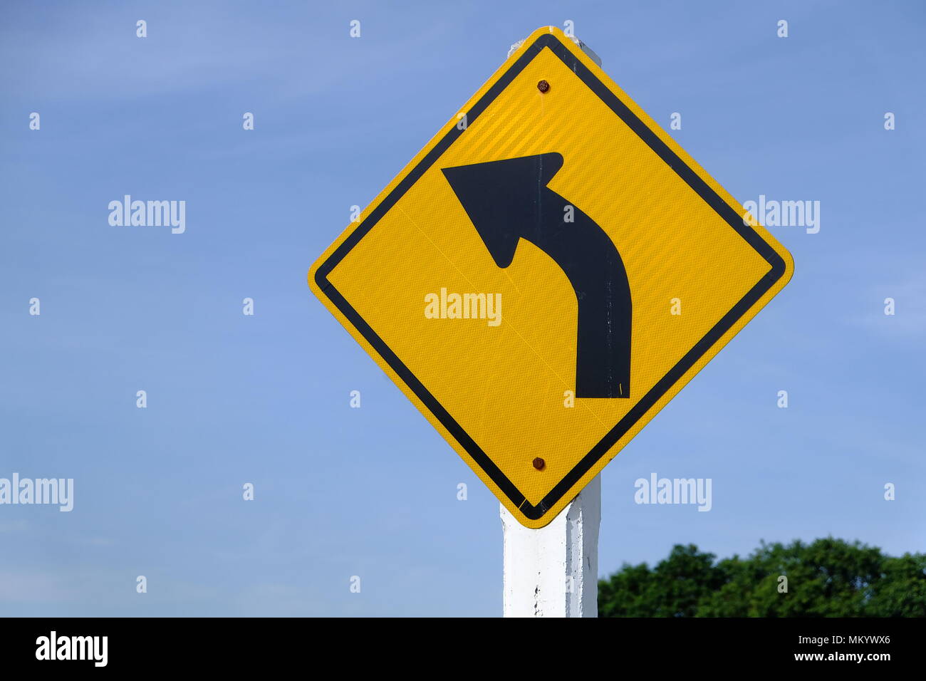 left curved arrow symbol traffic Stock Photo - Alamy