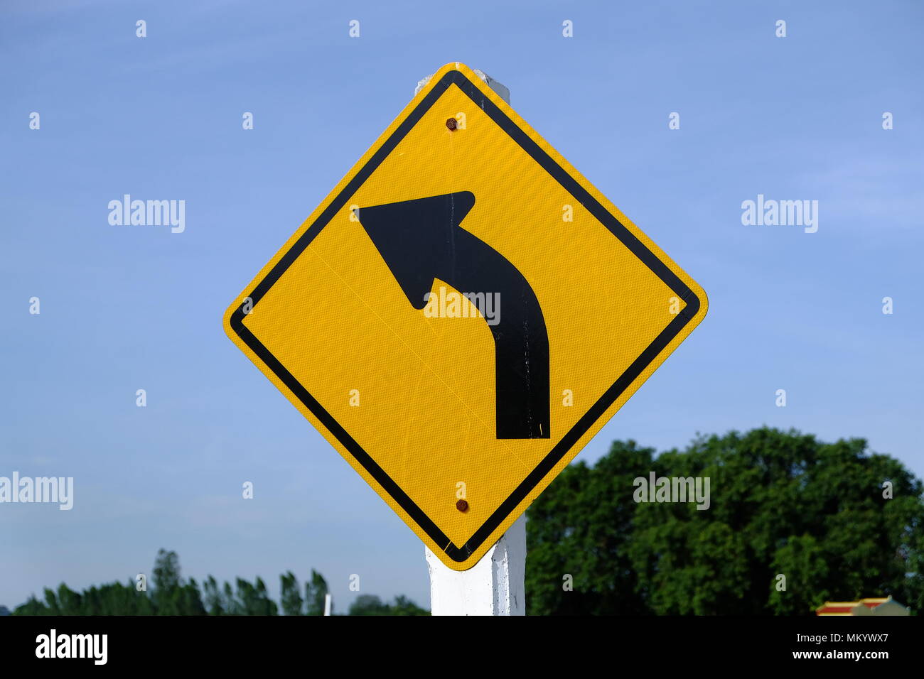 left curved arrow symbol traffic Stock Photo - Alamy