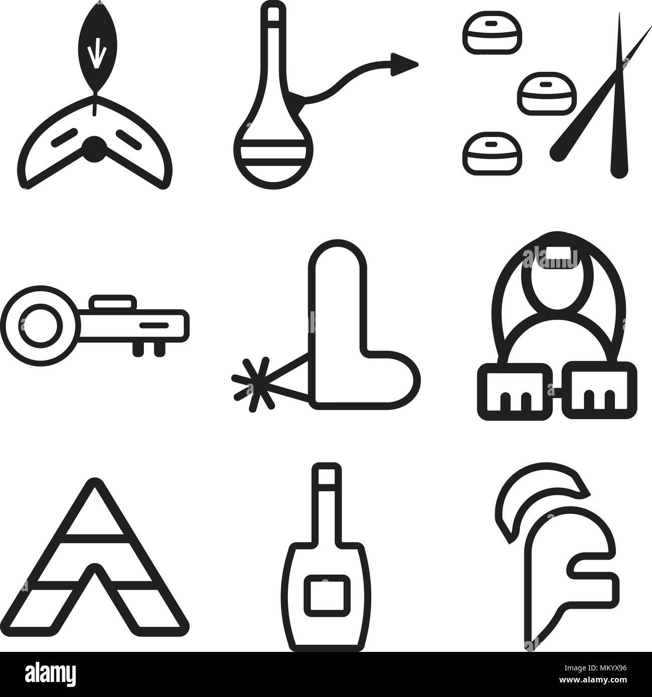 Egyptian musical instruments Stock Vector Images - Alamy