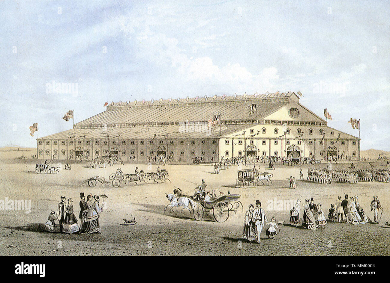 Grand National Coliseum. Boston. 1869 Stock Photo - Alamy