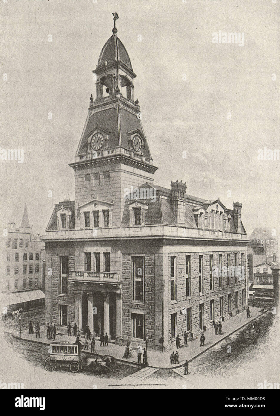 Fall River City Hall. 1844 Stock Photo - Alamy