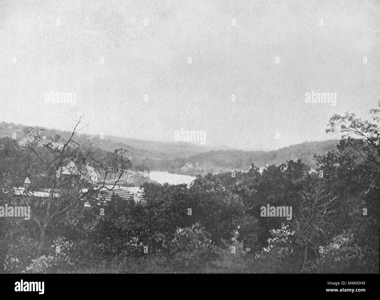 Top of Cedar Street. Clinton. 1890 Stock Photo - Alamy