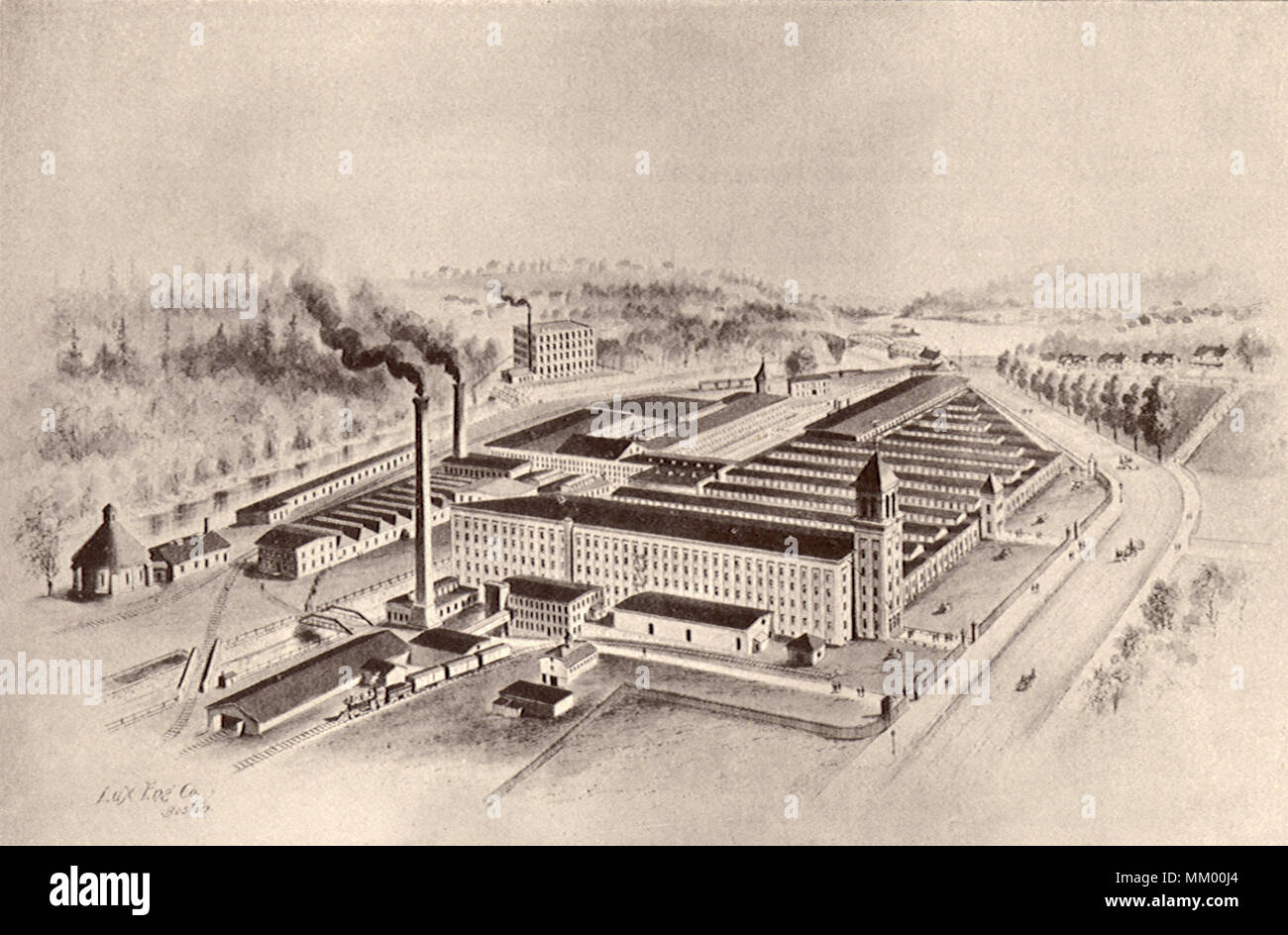 Lancaster Mills. Lancaster. 1896 Stock Photo - Alamy