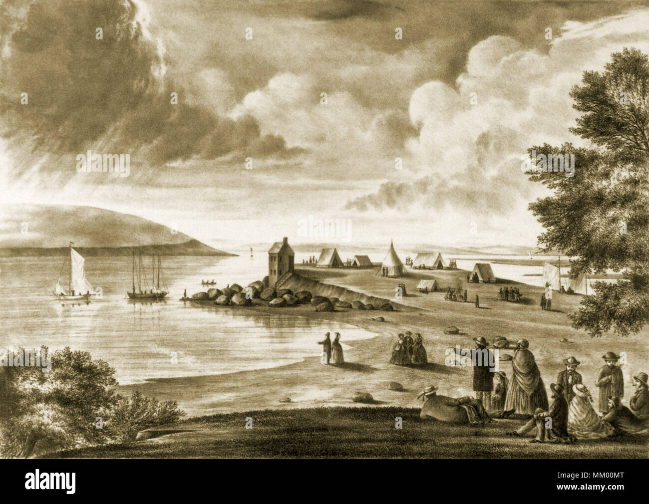 View of Ipswich Bluff by Edward Burrill. 1860 Stock Photo - Alamy