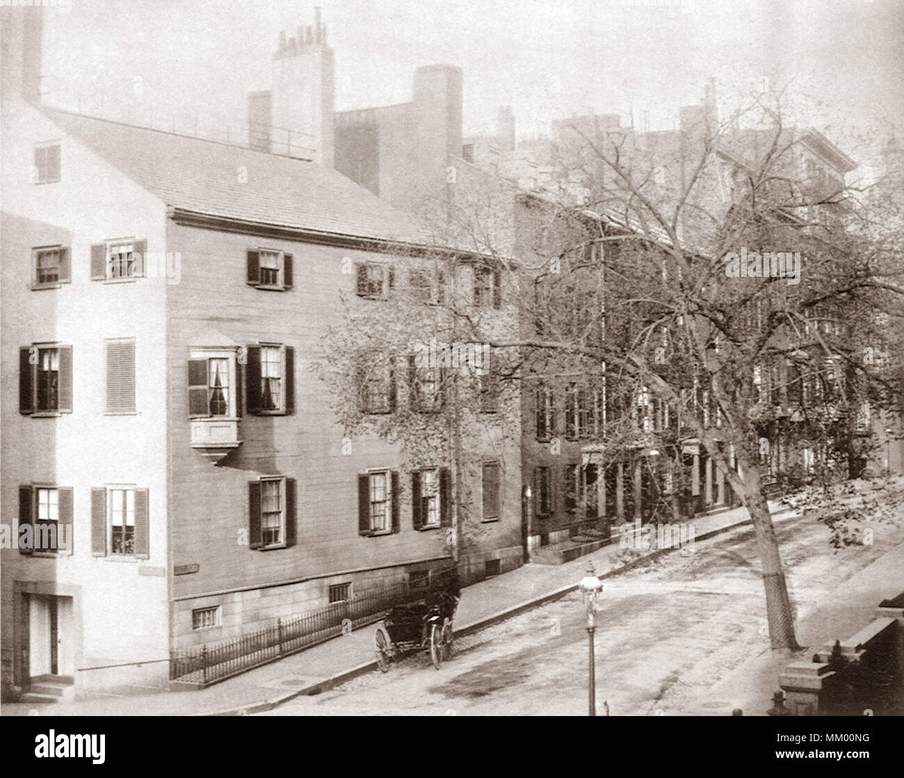 Mount Vernon Street. Boston. 1900 Stock Photo - Alamy