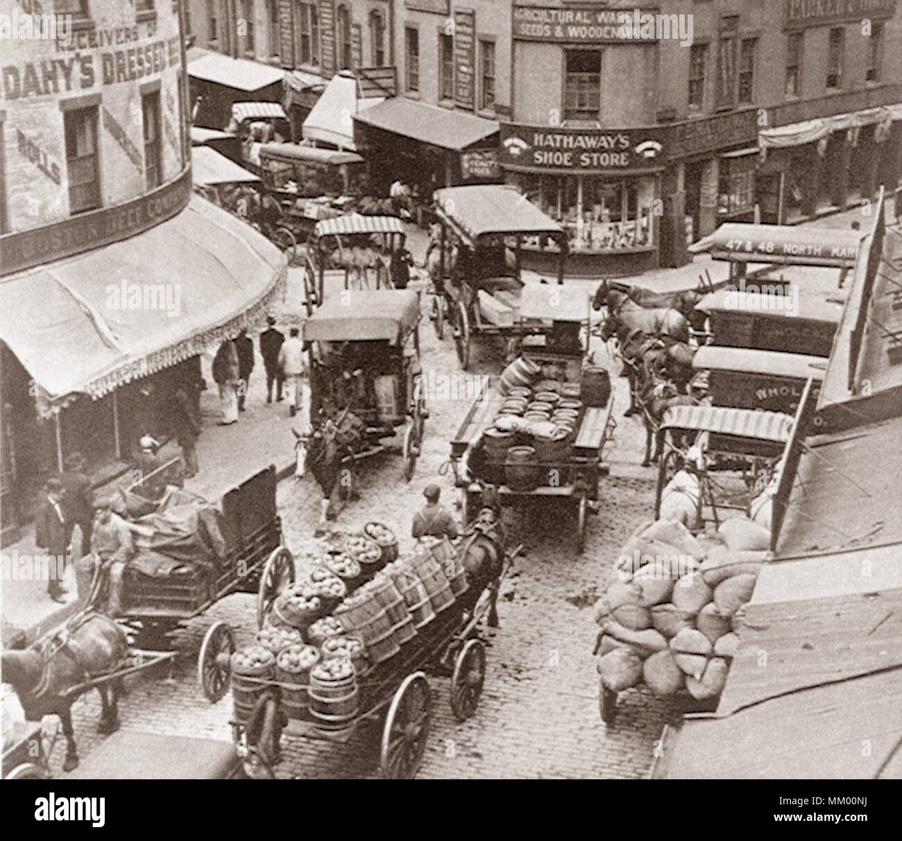 Haymarket Square. Boston. 1900 Stock Photo - Alamy