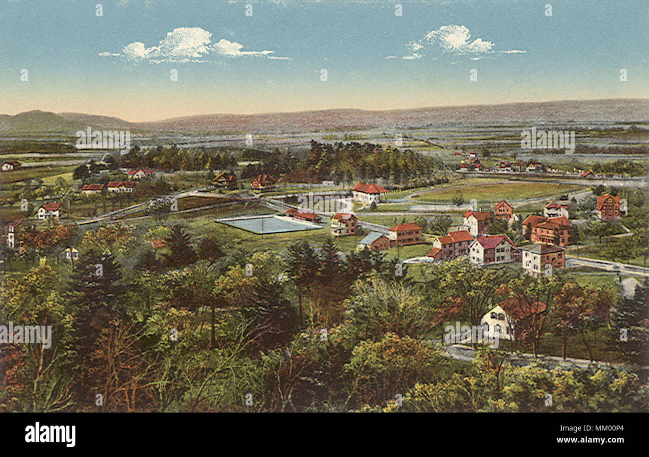 View from College Tower. Amherst. 1910 Stock Photo - Alamy