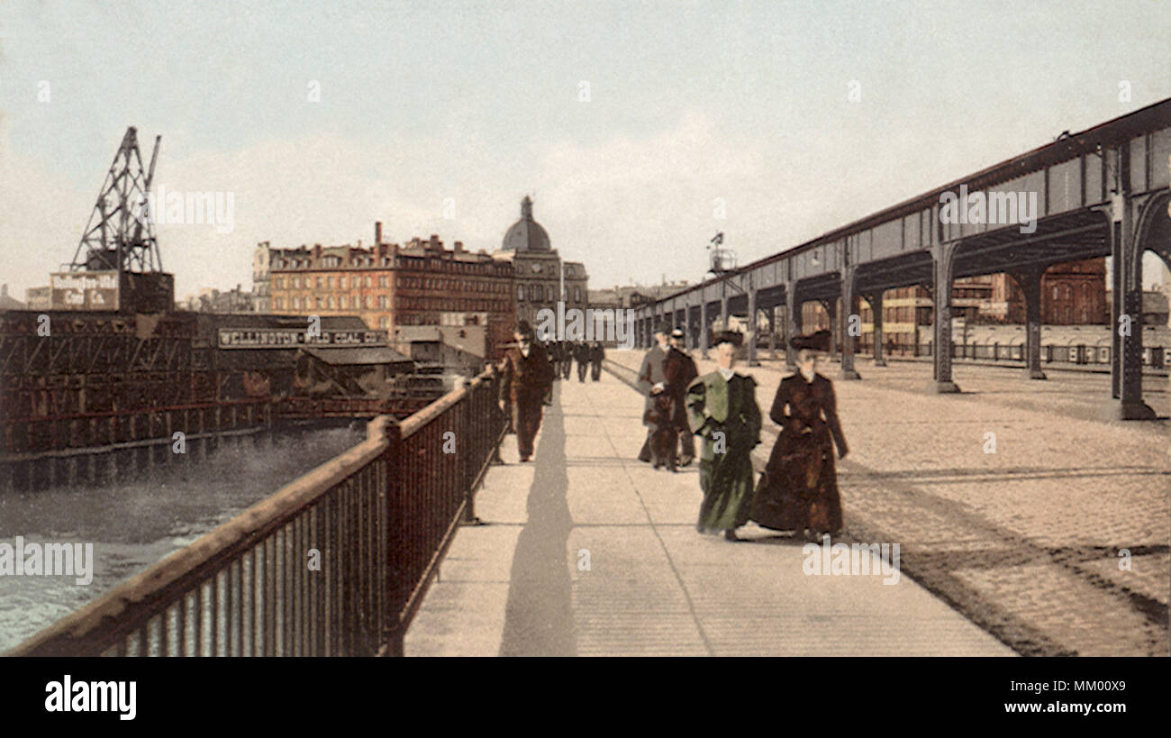 Charlestown Bridge. Charlestown. 1905 Stock Photo - Alamy