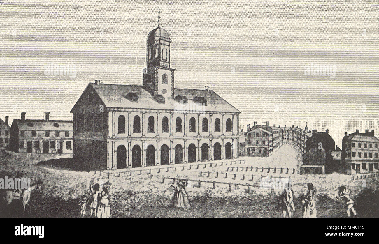 Faneuil Hall. Boston. 1750 Stock Photo - Alamy