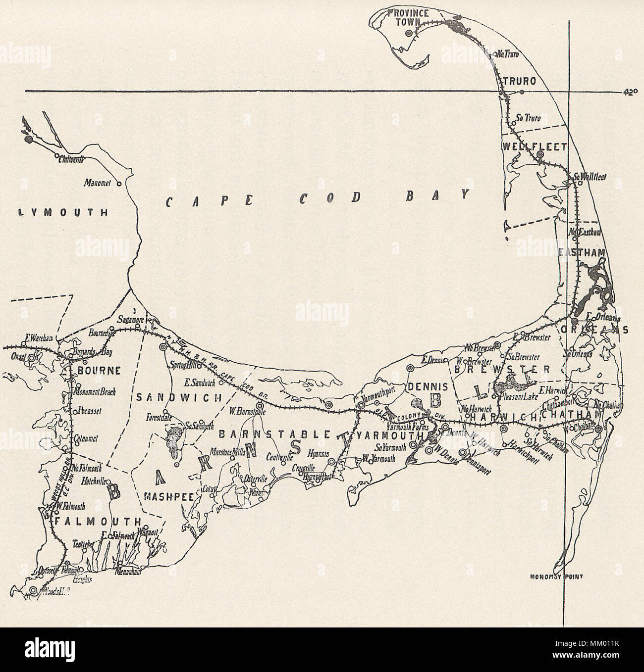 Map of cape cod hi-res stock photography and images - Alamy