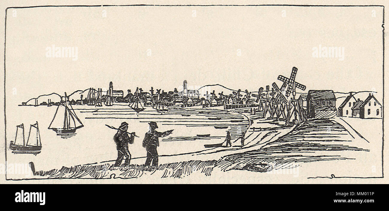 View of Provincetown. 1839 Stock Photo - Alamy