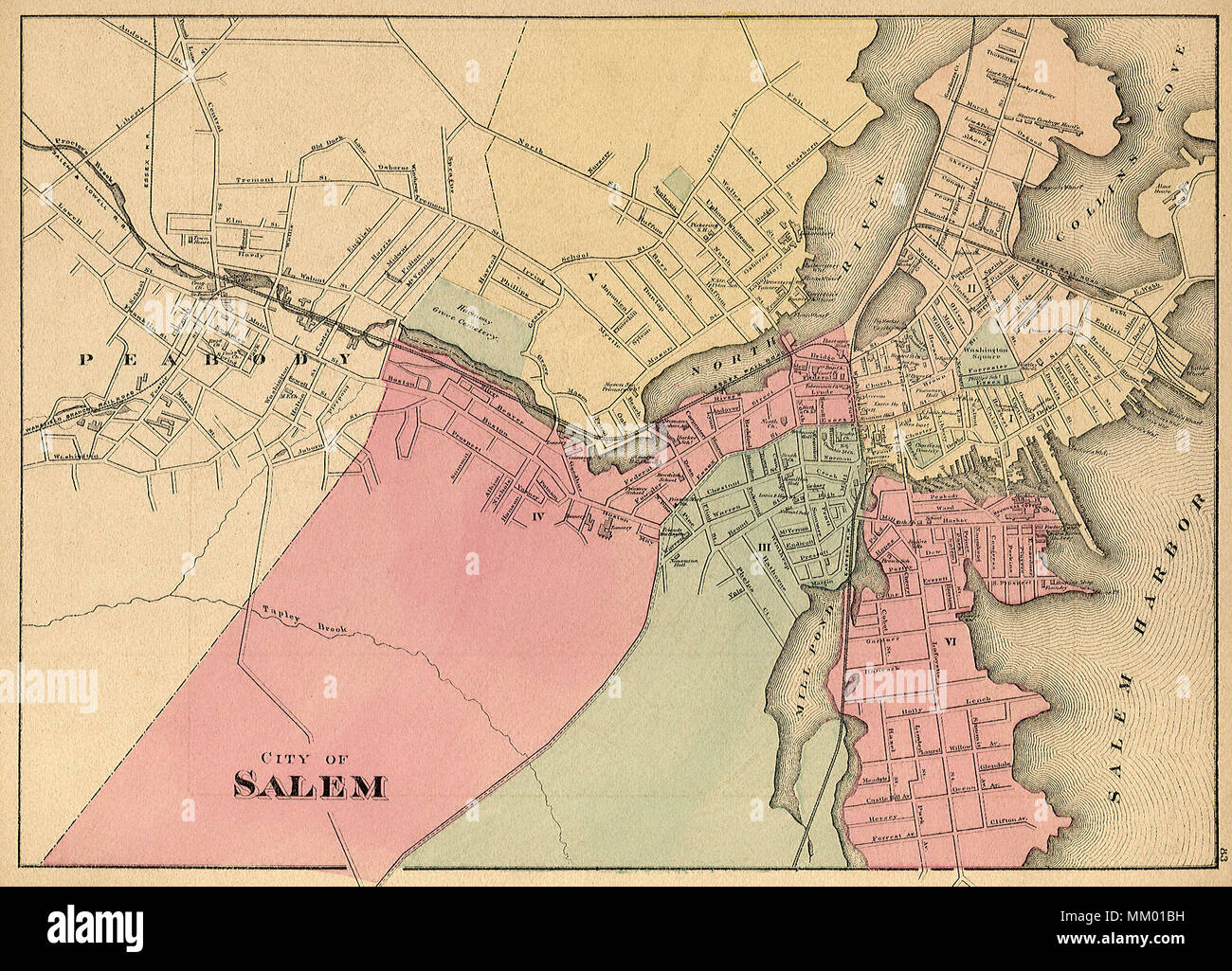 City of Salem. 1871 Stock Photo - Alamy