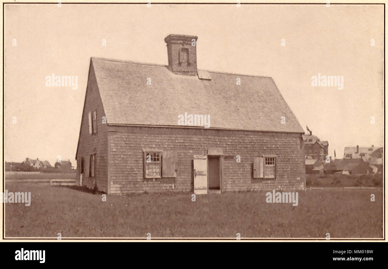 The Oldest House. Built in 1686. Nantucket. 1914 Stock Photo - Alamy
