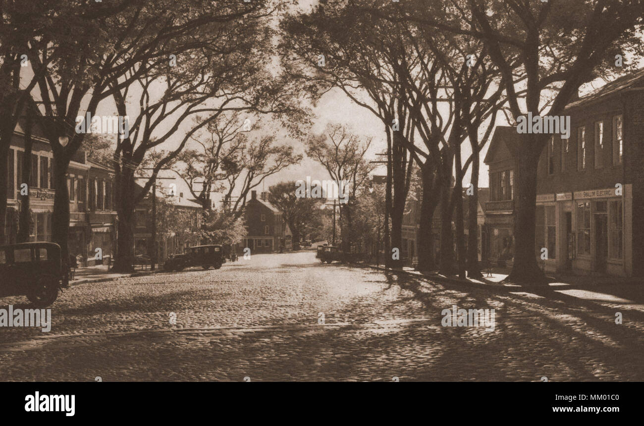 Main Street Square. Nantucket. 1939 Stock Photo - Alamy
