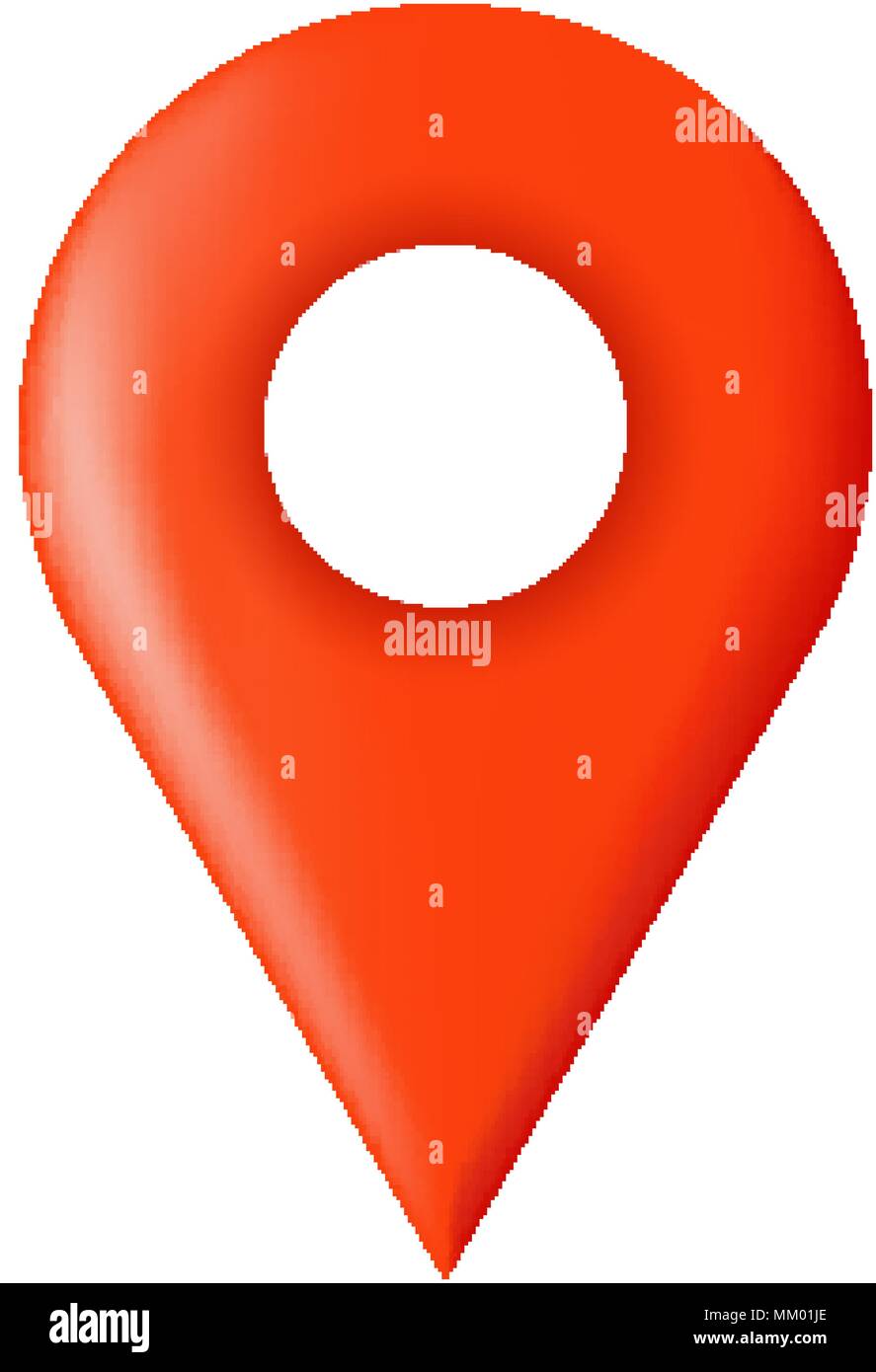 Destination place pin. Red place pointer. Map position mark Stock ...