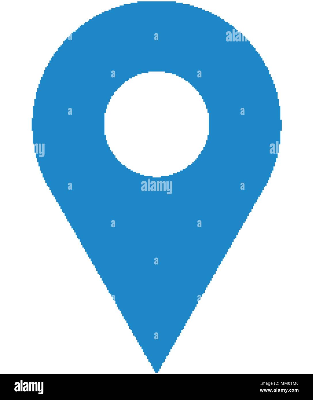 Blue position pin icon. Place pointer illustration Stock Vector Image ...