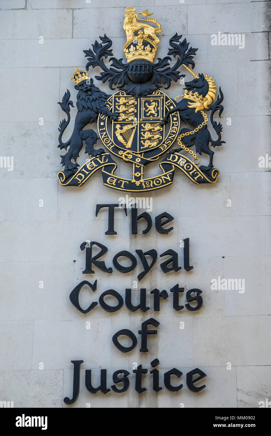 Royal courts justice logo sign hi-res stock photography and images - Alamy