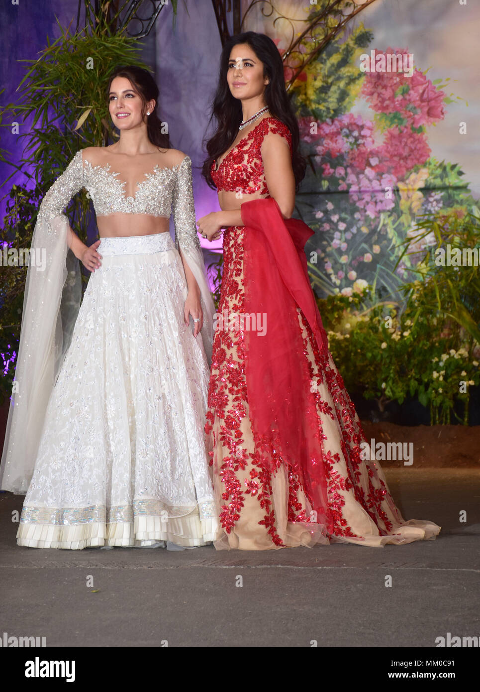 Mumbai, India. 8th May, 2018. Indian film actress Katrina Kaif (R) with ...