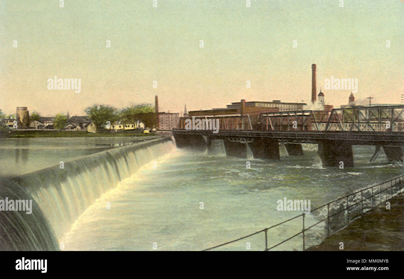 Lawrence Dam. Lawrence. 1910 Stock Photo - Alamy