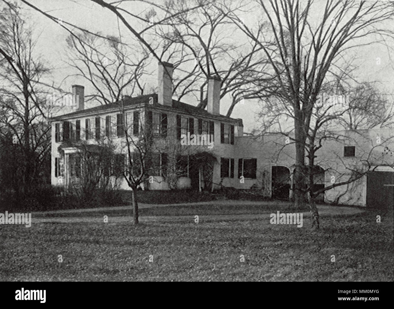 Old Jackson Homestead. Newton. 1916 Stock Photo - Alamy