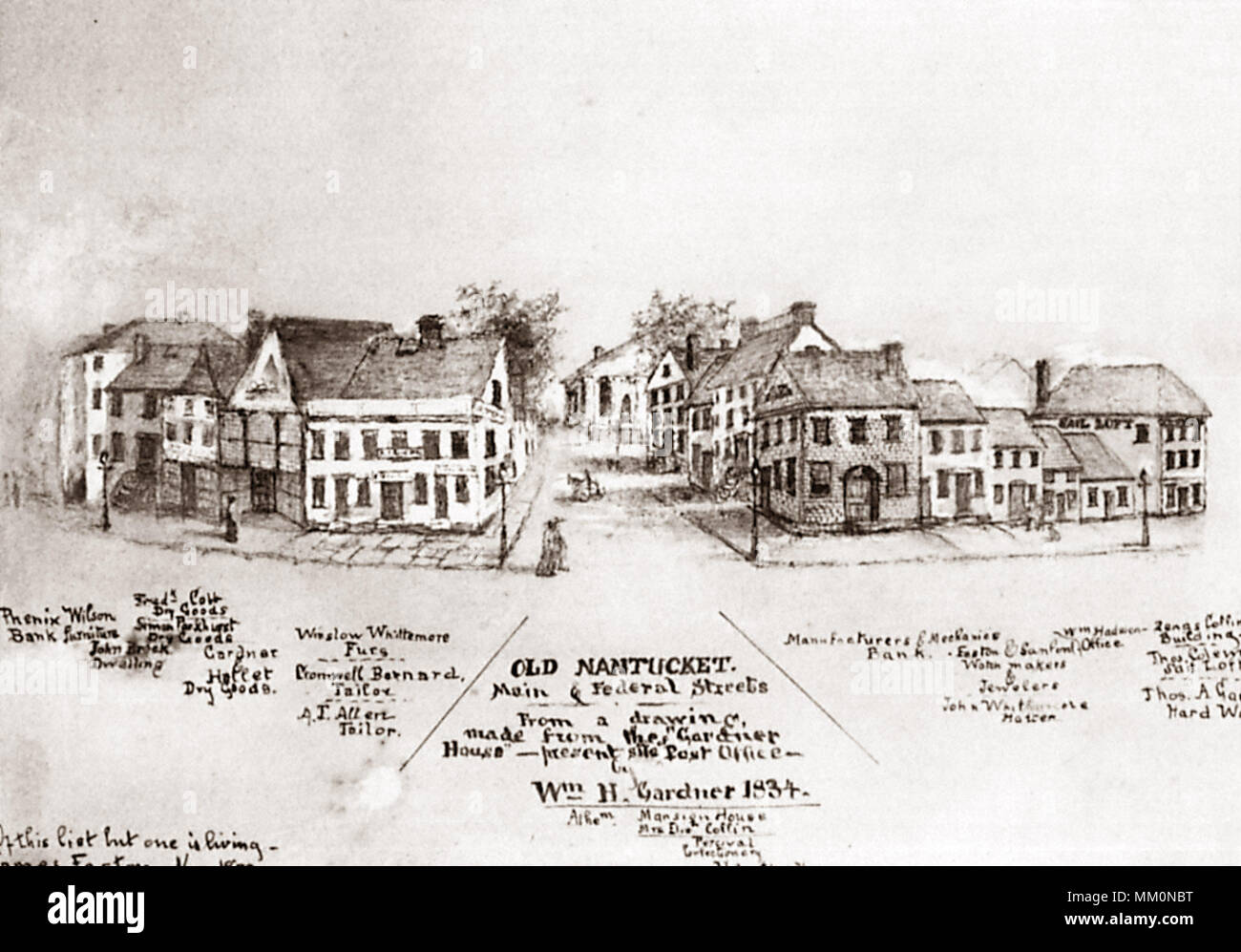 Main and Federal Streets. Nantucket. 1899 Stock Photo - Alamy