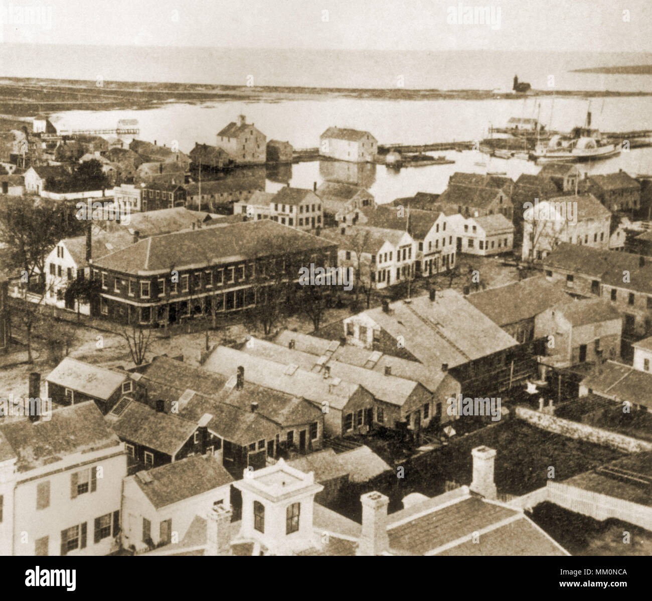 View of Nantucket from South Tower. 1880 Stock Photo - Alamy