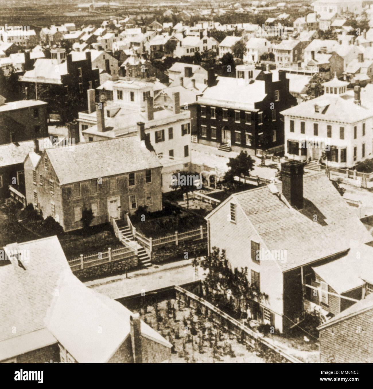 View of Nantucket from South Tower. 1880 Stock Photo - Alamy