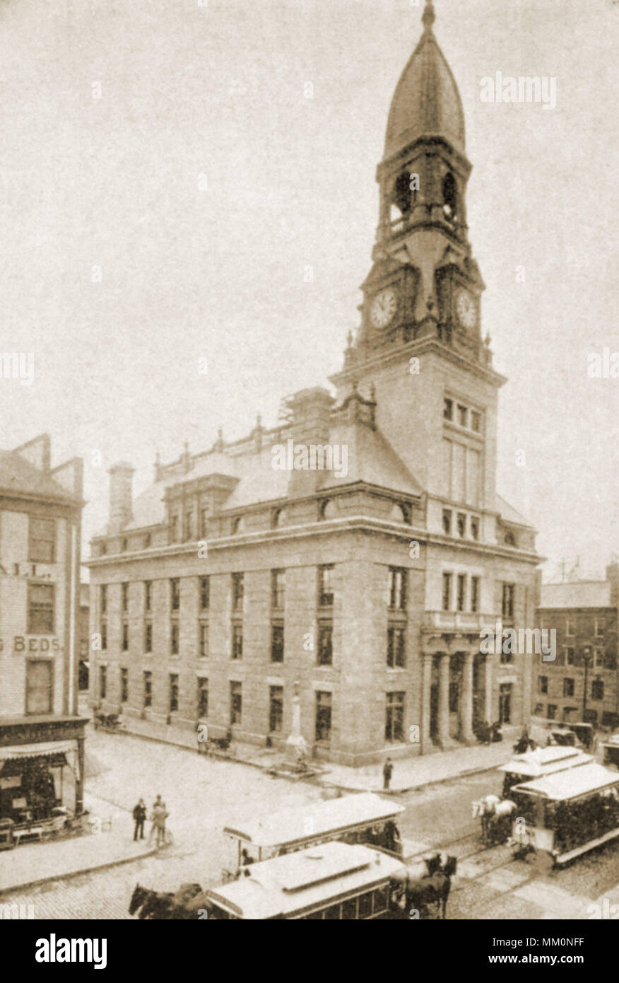 City Hall. Fall River. 1880 Stock Photo - Alamy
