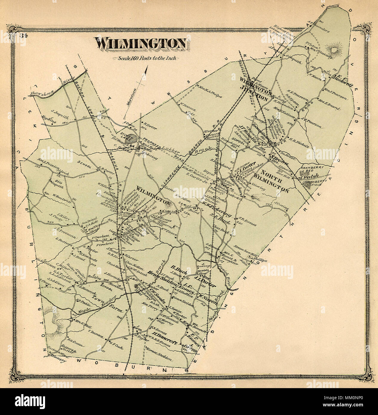 Map of wilmington hi-res stock photography and images - Alamy