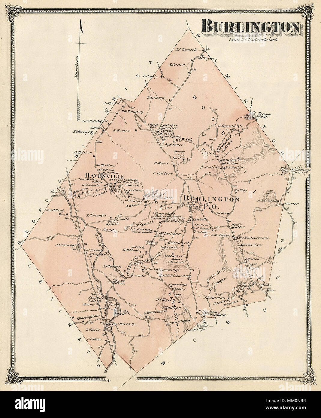 Town Of Burlington Ma Map