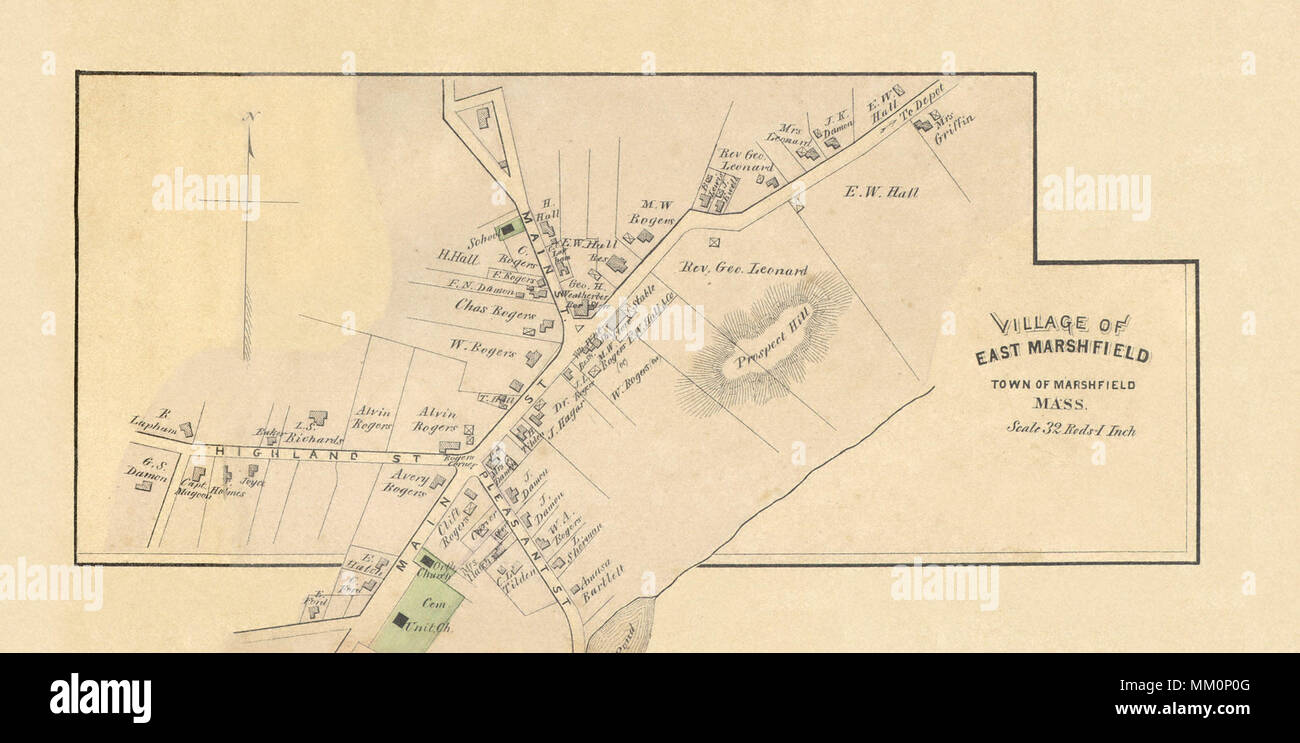 Marshfield map hi-res stock photography and images - Alamy