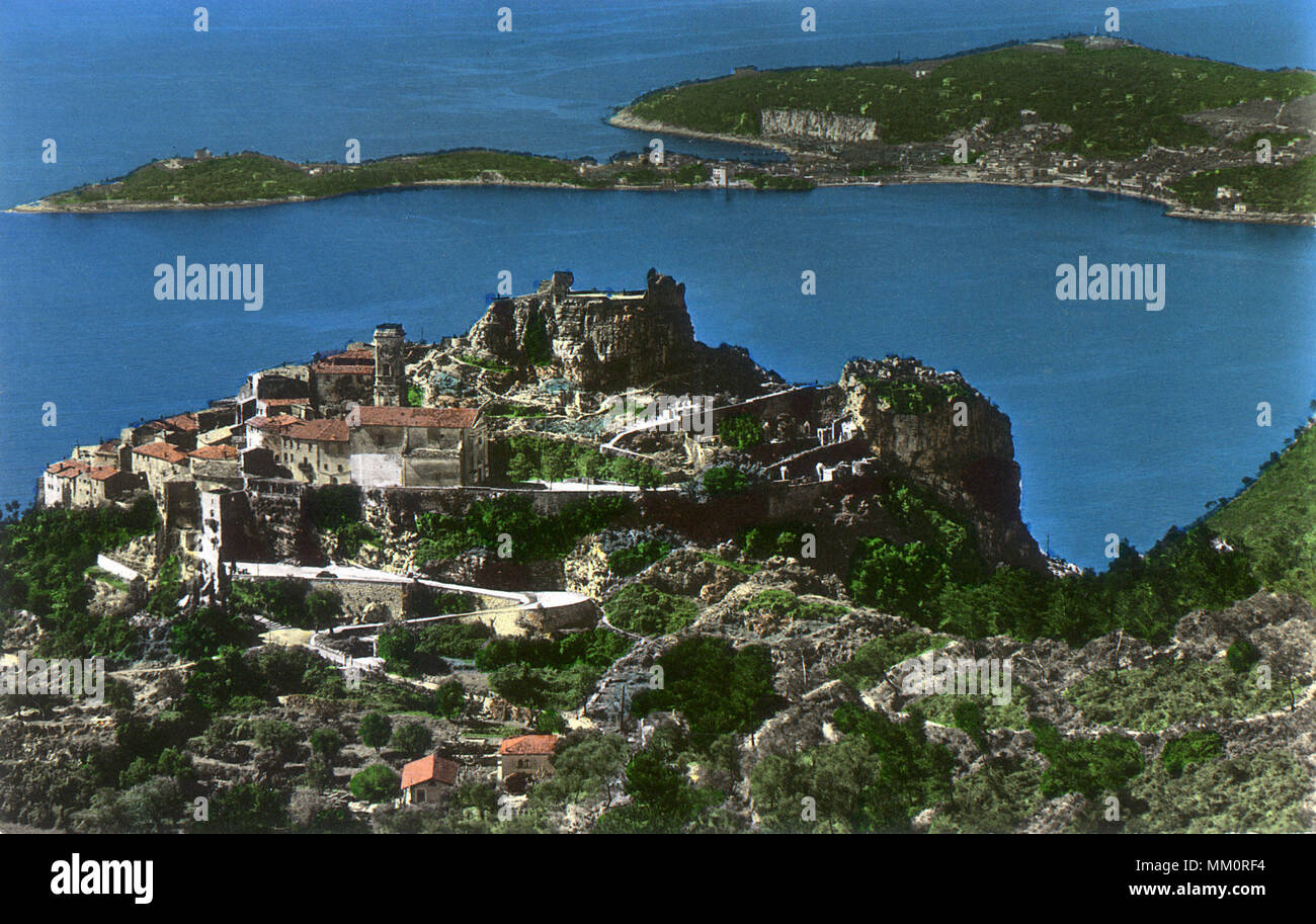 General View Toward Cap Ferat. Eze Village. 1930 Stock Photo - Alamy