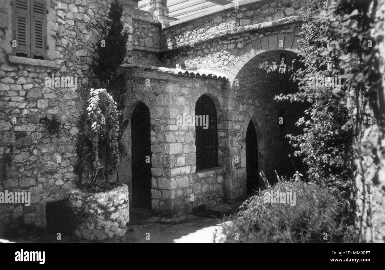 Entrance to the Estately Home. Eze Village. 1930 Stock Photo - Alamy