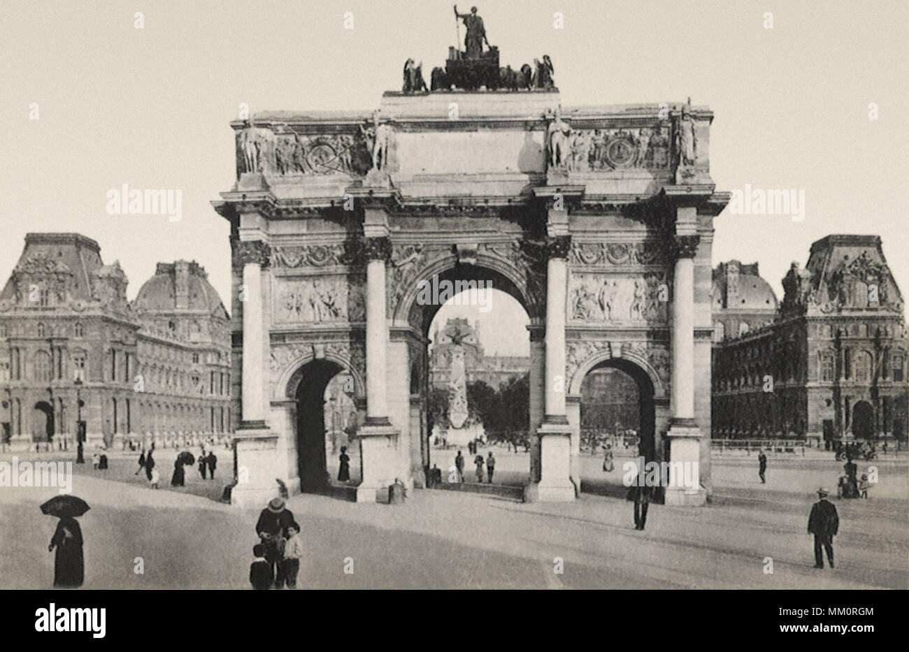 Arc de Triomphe at the Tuileries. Paris. 1910 Stock Photo - Alamy