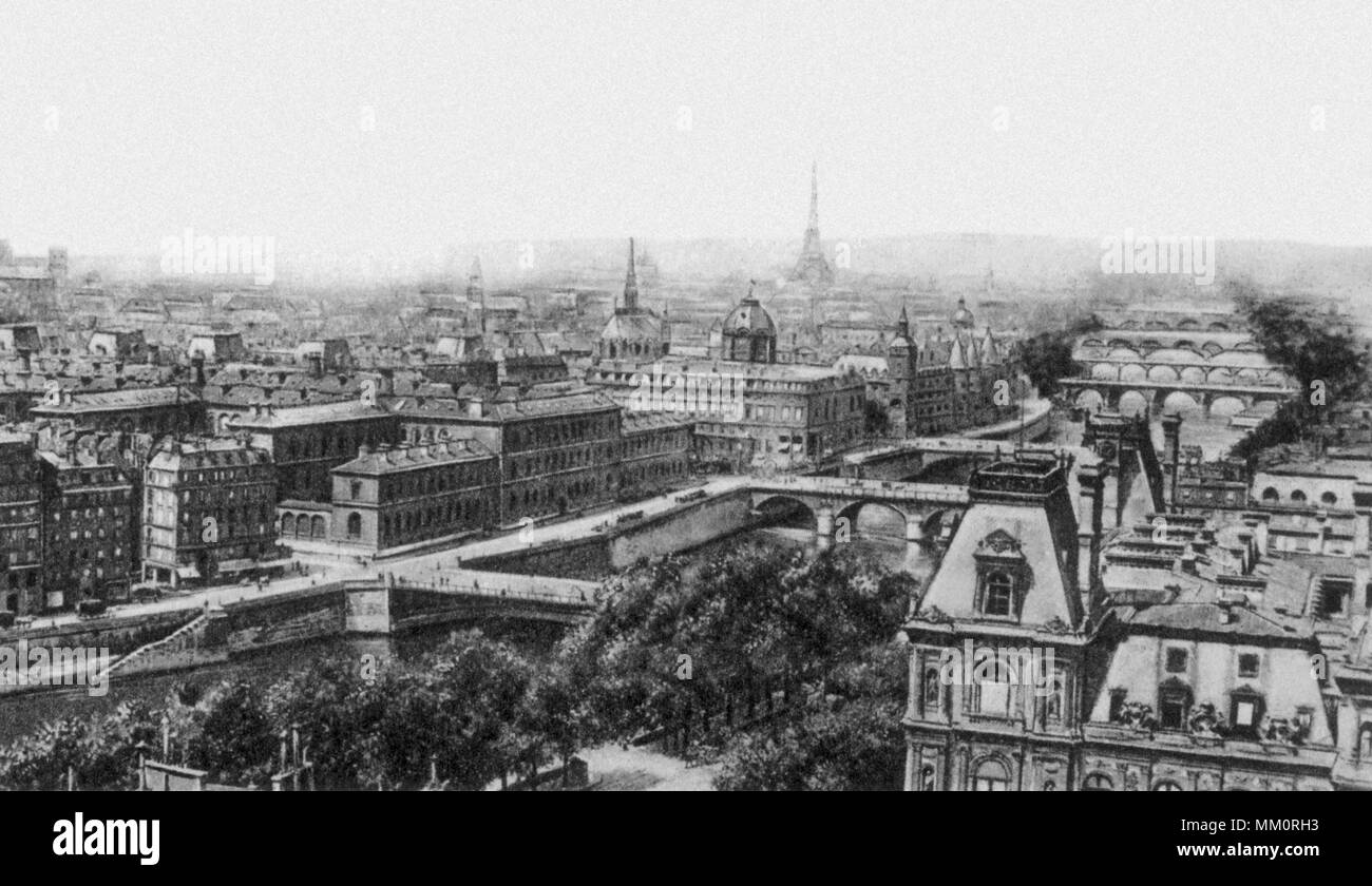 General View of the Seven Bridges. Paris. 1915 Stock Photo - Alamy