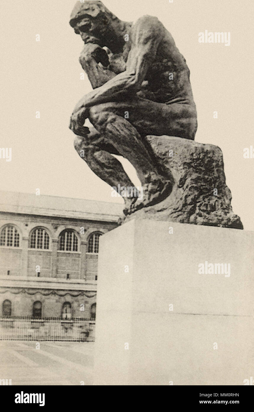 The Thinker by Rodin. Paris. 1915 Stock Photo - Alamy