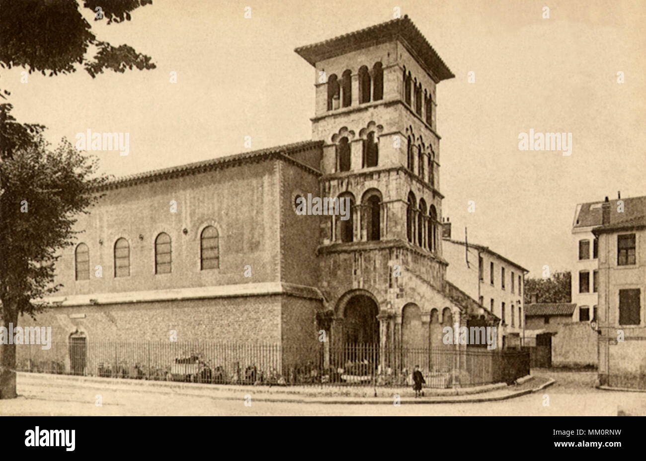 Old Church Saint Pierre. Vienne. 1930 Stock Photo - Alamy
